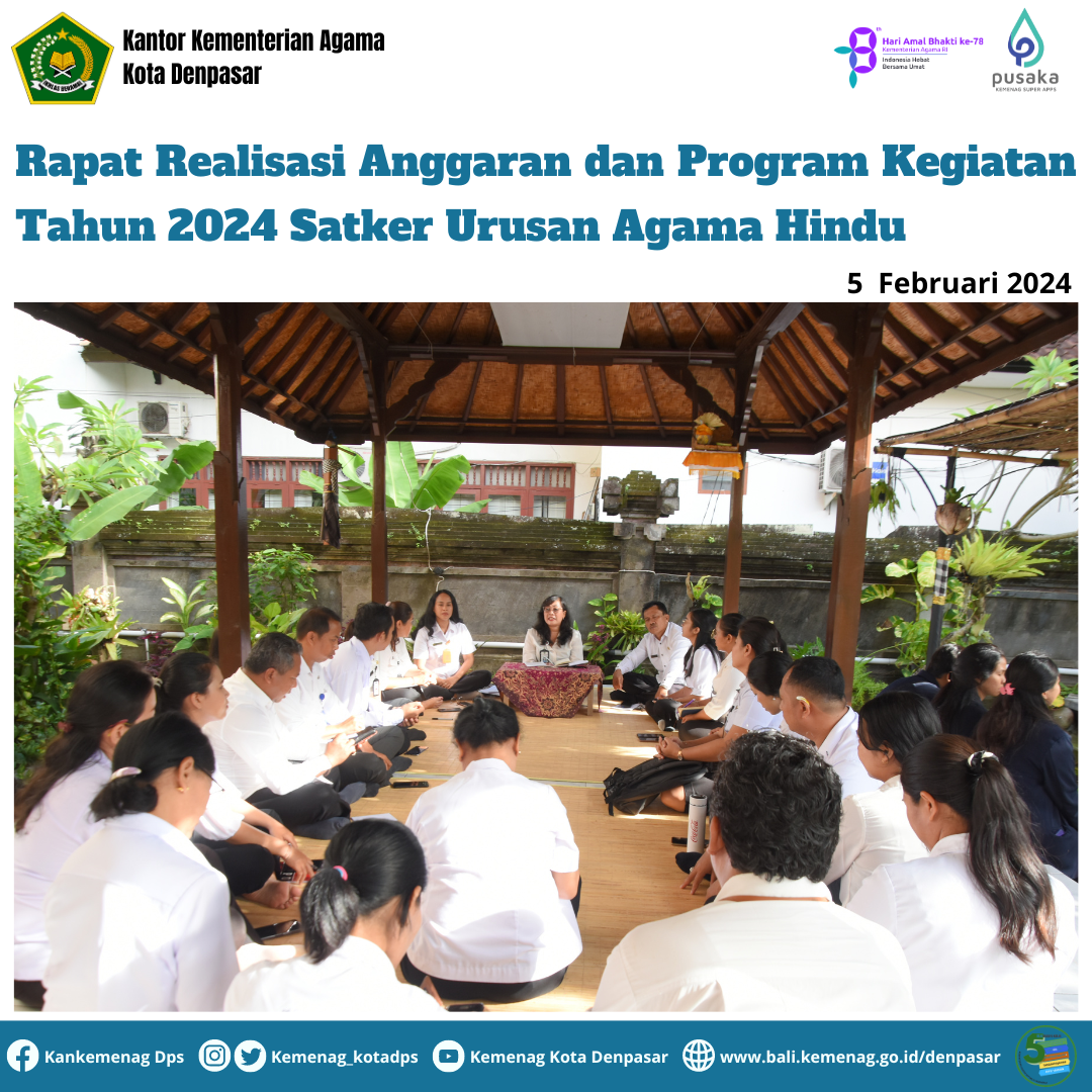 Rapat Realisasi Anggaran dan Program Kegiatan Tahun 2024 Satker Urusan ...