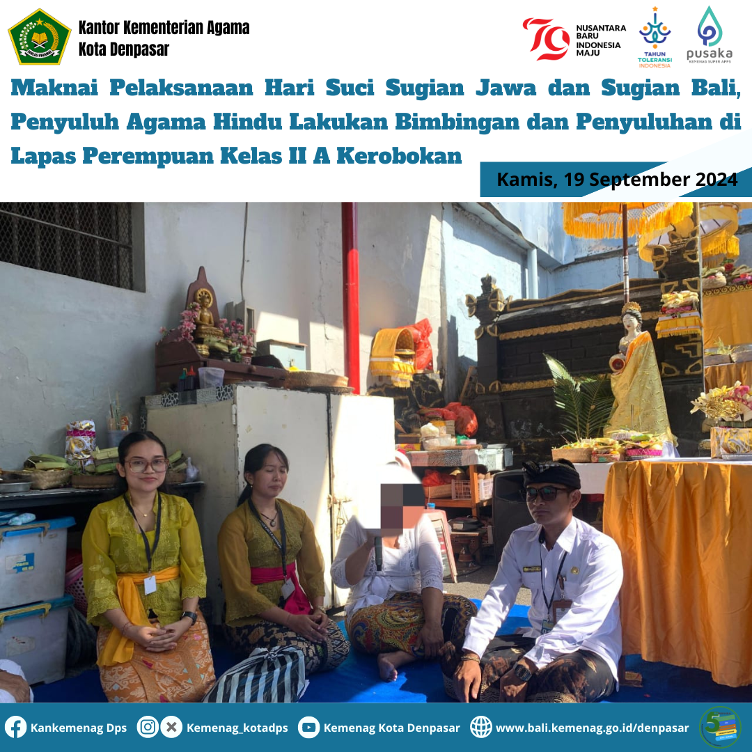 Maknai Pelaksanaan Hari Suci Sugian Jawa dan Sugian Bali, Penyuluh ...