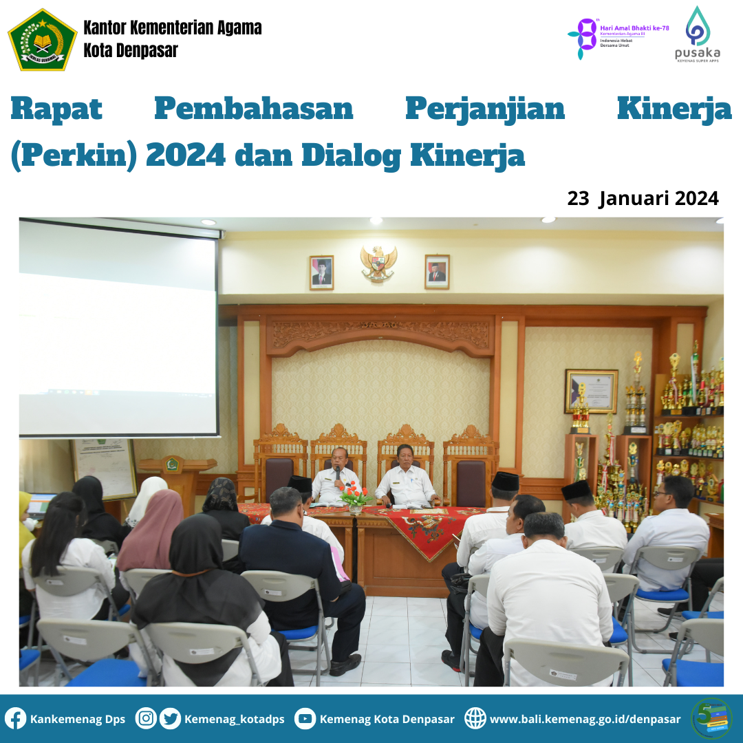 Rapat Pembahasan Perjanjian Kinerja (Perkin) 2024 dan Dialog Kinerja ...